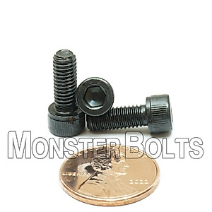 MonsterBolts - #10-32 x 1/2" Socket Head Screws, ASTM A574, Alloy Steel, Black Oxide, 10 Pack