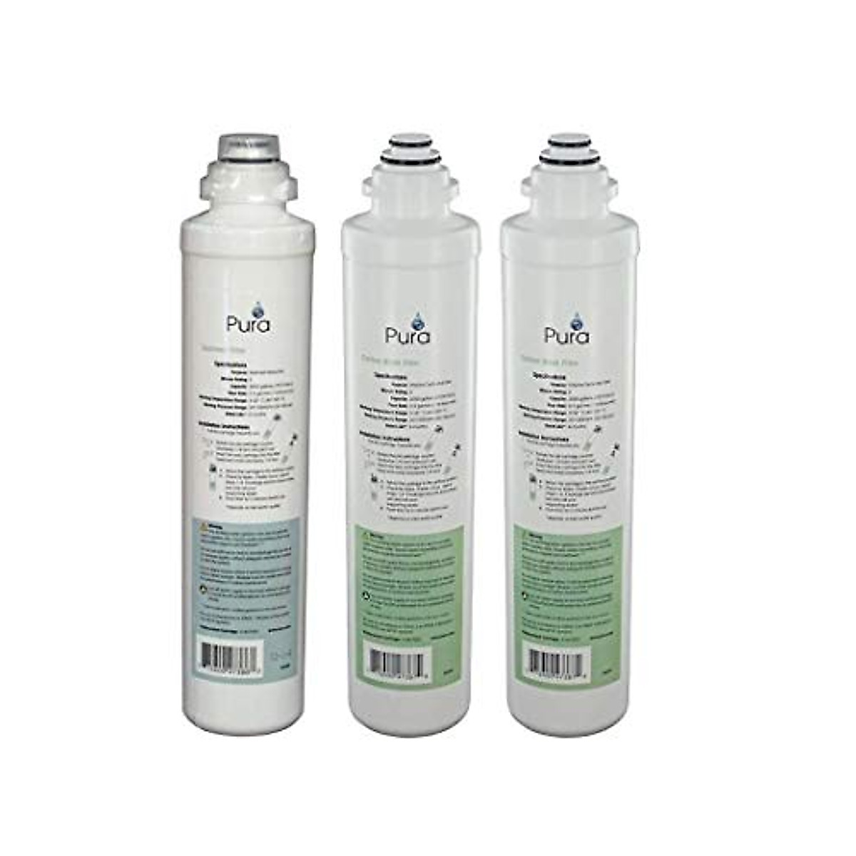 Pura Filter Replacement Kit for QCRO Set of 3 - Membrane Not Included