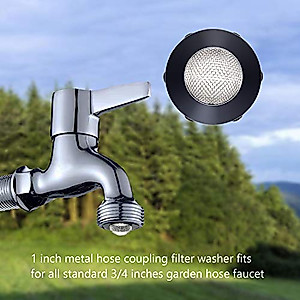 30pcs Hose Filter Washers, Stainless Steel Hose Screen Inlet Hose Coupling with Strainer, Fittings for 3/4 Inch Garden Hose Connector & Washing Machine