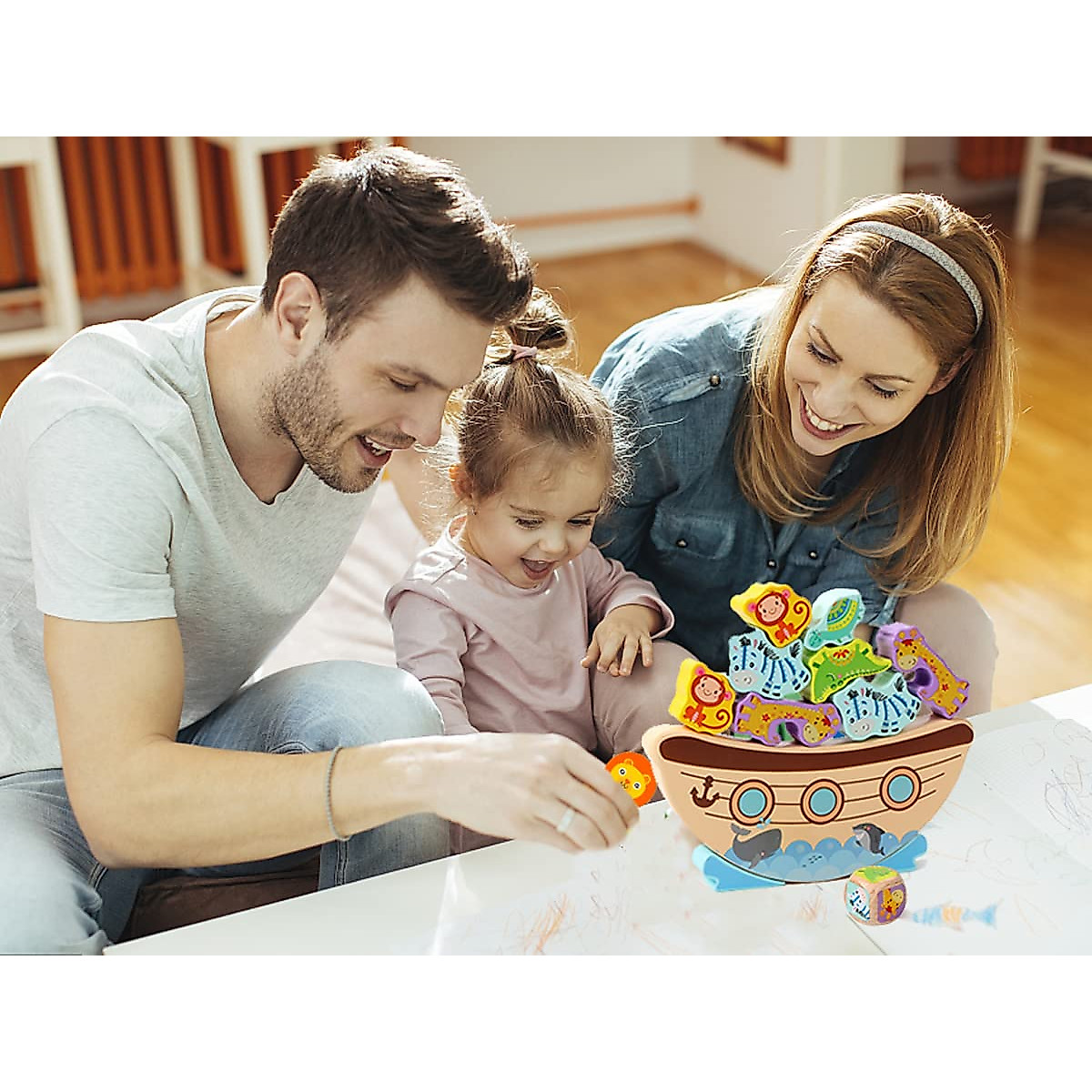 ZHUTI Boys Toys Age 3-5,Wooden Blocks Animal Stacking for Kids,Education Learning Montessori 3+ Year Old Girls Toddlers,Christmas Xmas Birthday Gifts Toddlers Kids, Multicolored, 7.6*3.14*0.82 INCH