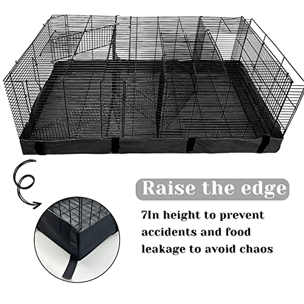 47x24 Guinea Pig Cage Liners Small Animal Habitat Canvas Bottom Liner Chinchilla Waterproof Oxford Cloth Cage Liners Pads Small Animals Cage Bedding Accessories for Ferrets Rabbits Hedgehog（Blue）