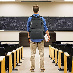 17 Inch Laptop Backpack, TSA Large Travel Backpack with Lunch Box, Anti-Theft Work Business Carry On Backpack with USB Charging Port, Water Resistant Durable College Computer Backpack for Men Women