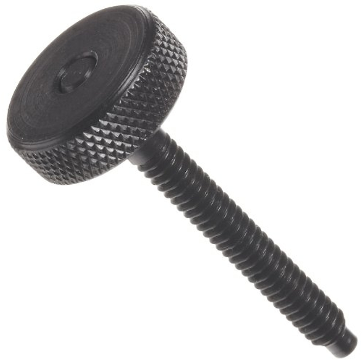TE-CO 43802 Dog Point Knurled Head Screw Black Oxide, 10-24 Thread x 1-1/2" Lg (2-Pack)