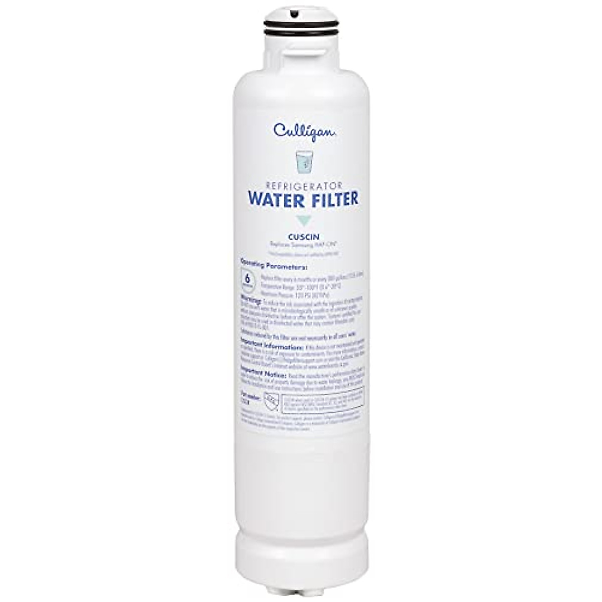 Culligan CUSCIN Refrigerator Water Filter | Replacement for Samsung Water Filter (HAF-CIN) | Replace Every 6 Months | Pack of 1