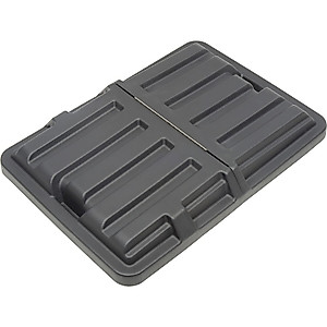 Global Industrial Hinged Lid for 16 Bushel Truck, Plastic, 34"W x 48"L x 8"H, Black
