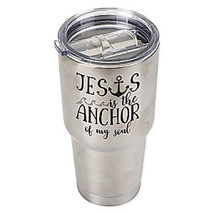 Elanze Designs Jesus is the Anchor of My Soul Stainless Steel 30 oz Travel Mug with Lid