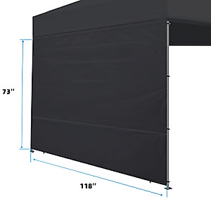 Joramoy Canopy Tent Sidewalls for 10×10 Pop Up Canopy, 3 Pack Instant Canopy Sunwall, Waterproof and UV Protection Canopy Shade Wall, Straight Leg Canopy Sidewalls 3 PCS Only(Black)
