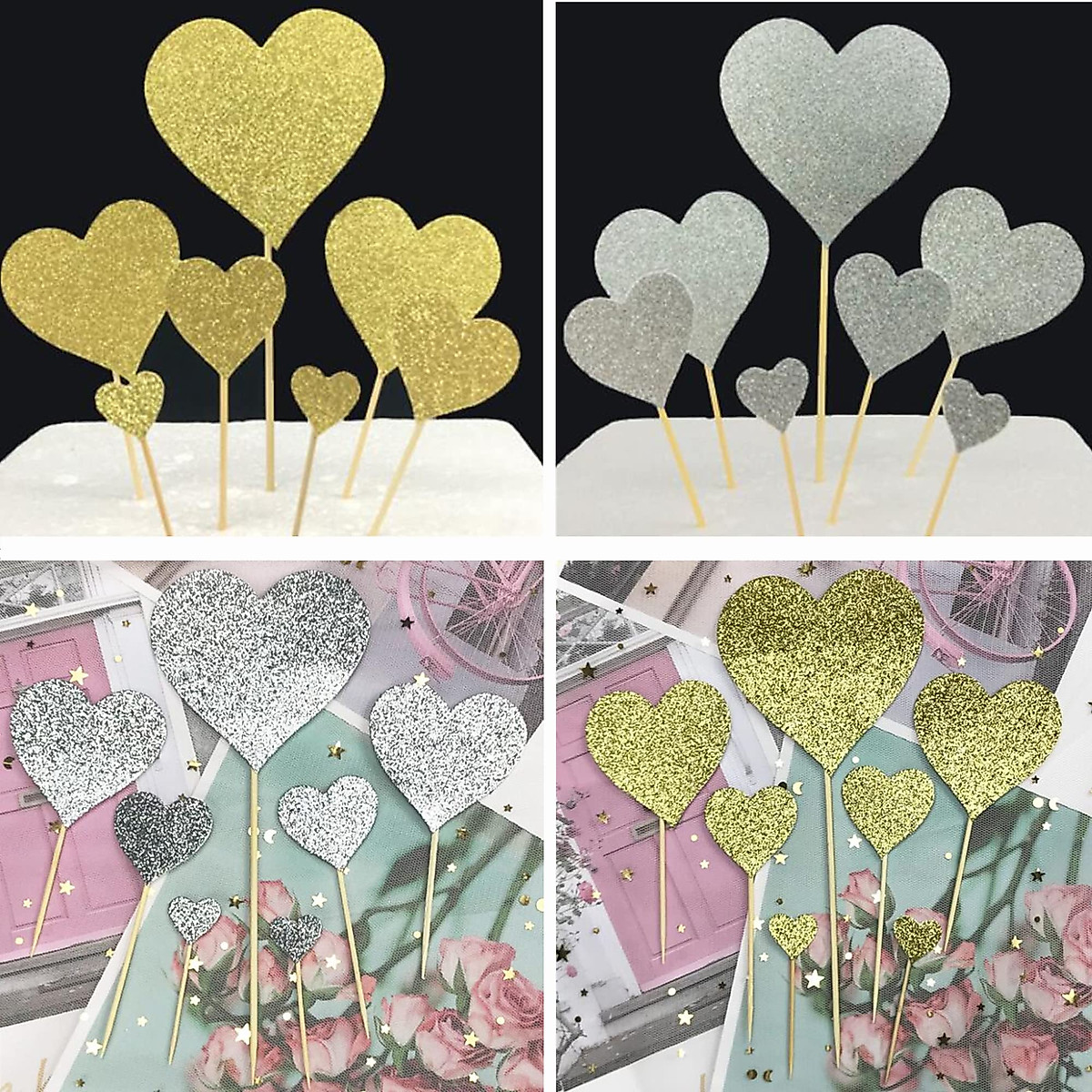 Hysiwen 20 Sheets Silver Glitter Cardstock, 250gsm/92lb A4 Sparkly Paper for Making Cards, Invitations, Paper Crafts, Party Decoration