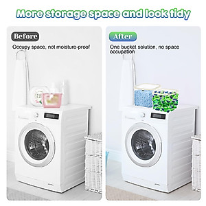 2 Pack Laundry Pods Container With One-Press Lid，Laundry Room Organization Storage Containers ，laundry pod holder and Dryer Sheet Holder with Lids for Laundry Detergent Laundry Pod Dry Sheet Organizer
