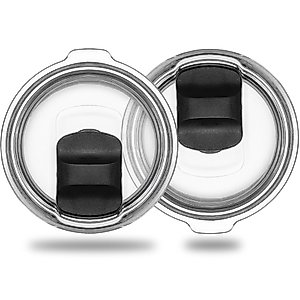 ZVJV Premium 20 oz Tumbler Lid, Replacement Lids Compatible for YETI 20 oz Tumbler, 10/24 oz Mug and 10 oz Lowball, Spill Proof Cup Lids Covers with Magnetic Slider Switch, BPA Free(Pack of 2)
