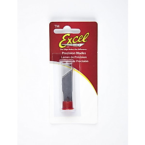 Excel Blades #19 Angled Wood Chisel Blade, 1 Inch, American Made Replacement Hobby Blades, 5 Pack