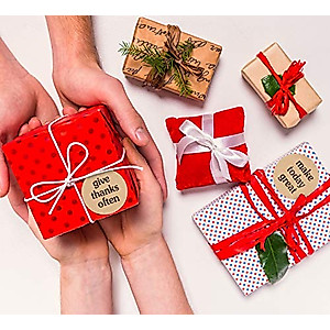 1000 Pieces Be Kind Stickers Motivational Saying Stickers Natural Kraft Inspirational Sealing Stickers for Office Home Party, 5 Styles, 1.5 Inches