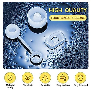 Yungeln 10 PCS Silicone Spill Proof Stopper Set Compatible with Stanley Cup 1.0 40oz/ 30oz,Reusable Straw Cover Including 2 Square Spill Stopper,2 Round Leak Stopper and 4 Flower Straw Cover Cap