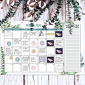 Aesthetic 2023 Greenery Desk Calendar - Runs Until July 2024 - 17"x11" Desktop/Wall Calendar for Easy Organizing
