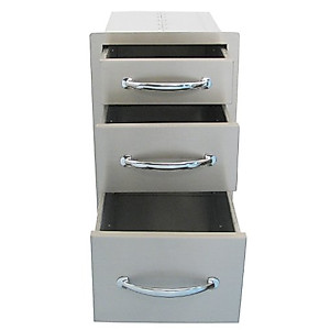 SUNSTONE B-TD18 14-Inch Flush Triple Access Drawer
