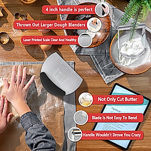 Pastry Cutter Dough Scraper Dough Cutter Scraper Tool Kitchen Pastry Blender,Stainless Steel Pastry Cutters Heavy Duty Dough Cutter for Kitchen Baking Tools,Comfortable and Dishwasher Safe (Black)