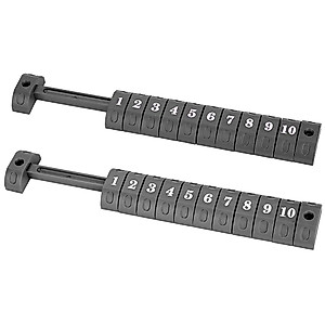 2pcs Table Football Counter 10 Numbers Scoring Score Counter Indicator for Standard Foosball Tables(Black)