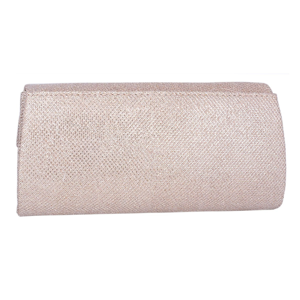 Adoptfade Womens Glitter Envelope Evening Clutch Vintage Bag,White
