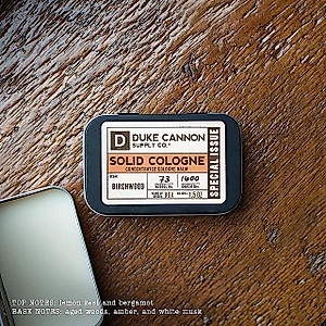 Duke Cannon Supply Co. Solid Cologne - Men's Concentrated Balm, 1.5 oz. (Birchwood)