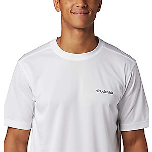 Columbia Men's Meeker Peak Short Sleeve Crew, White, Large