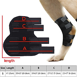Dog Leg Brace for Small or Short Legs Canine Rear Hock Support, Helps Promote Healing and Prevents Injuries and Sprains Helps with Loss of Stability Caused by Arthritis