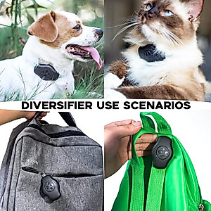 Dovick-Waterproof Airtag Dog Collar Holder Mount, Screw Case Fits All Width Air Tag Cat Pet Collar Leash Belt Black 1 Pack