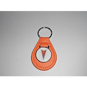 FIERO CATALINA GRAND AM PRIX G3 G5 G6 G8 VIBE SOLSTICE LOGO LEATHER KEYCHAIN - PUMPKIN