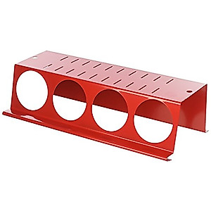 Wall Control Pegboard Spray Can Holder Bracket and Aerosol Can Organizer for Wall Control Pegboard and Slotted Tool Board – Red