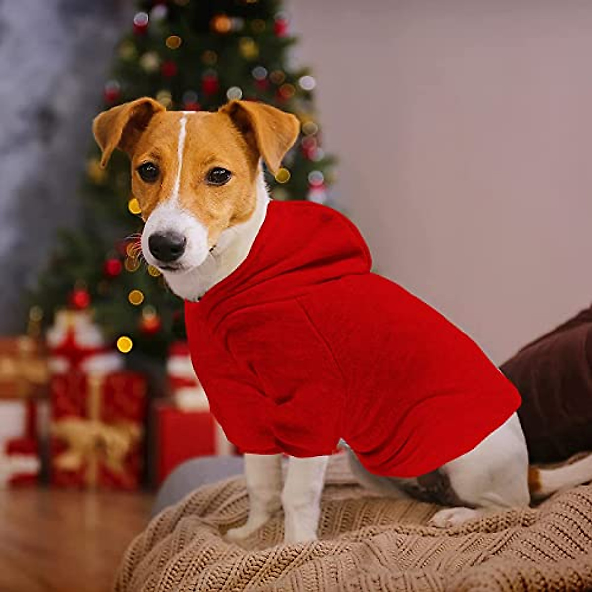 Dogs Pullover Sweater Winter Dog Clothes Sweater Warm Christmas Pet Sweaters For Small Dogs Pet Clothing Pet Solid Antlers Pullover Sweater Puppy Apparel 5 Sizes Pet Clothes for Medium Dogs (Red, XXL)