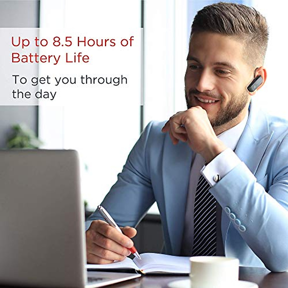 Motorola HK375 Bluetooth Headset - IPX4 Waterproof, True Wireless - Stereo Sound Quality (Renewed)