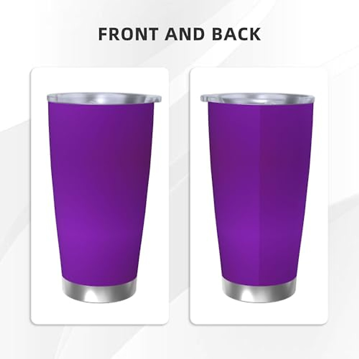 WXZYFP Car cup (single silver rim), can use a straw or drink directly, easy to use.Solid color dark purple