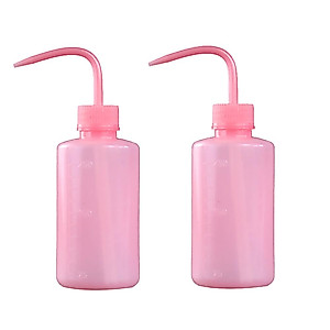 UUYYEO 2 Pcs 250ml Tattoo Wash Bottles Eyelash Washing Bottles Succulent Plant Watering Bottle Safety Rinse Water Bottles Plastic Squeeze Bottle Eyelash Extension Tools Pink