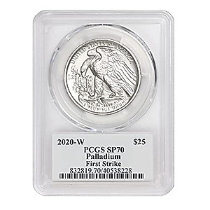 2020 W 1oz American Palladium Eagle SP-70 First Strike Orlando label by Mint State Gold $25 SP70 PCGS