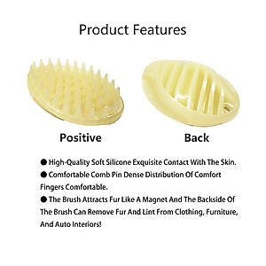 Ultra-Soft Silicone Pet Massage Brush,Great for The Bath Deshedding and Massaging & Grooming Your Pet - for Dogs and Large pets(Large)