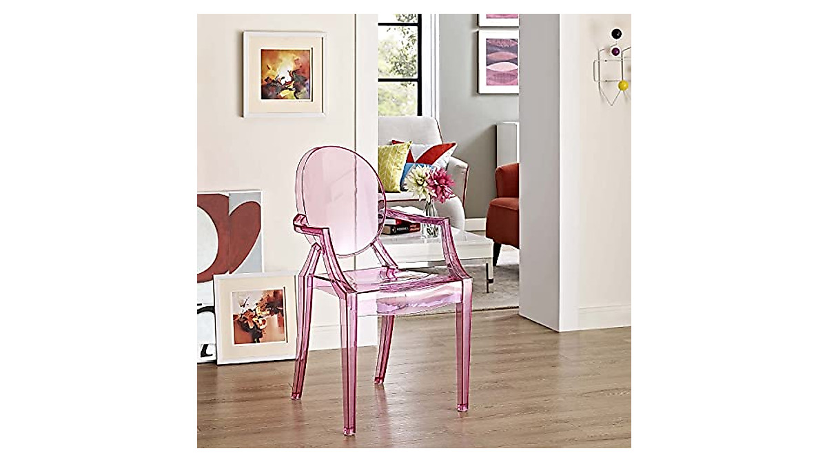 Modway Casper Pink Acrylic Arm Chair - Stylish & Versatile