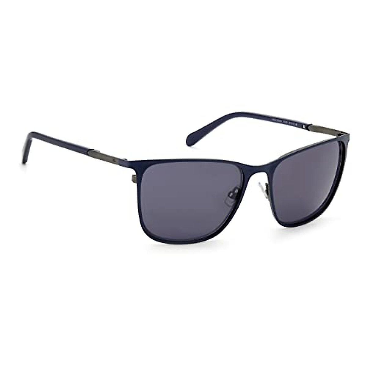 Fossil Men's Male Sunglasses Style FOS 3128/G/S Rectangular, Matte Blue/Gray, 57mm, 17mm