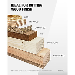 CRALY 5-1/2 Inch 24&36 Teeth Wood Cutting Framing/Fine Finish Circular Saw Blade, 5/8 Inch Arbor, Carbide Tipped, Thin Kerf, Black Ice Coating, for Plywood, MDF, OSB, Laminated, 2-Pack(C052436-2)