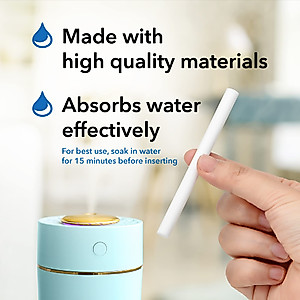 IMPRESA [100 Pack] Humidifier Refill Sticks for a Relaxing Atmosphere - Replacement Mini Humidifier Filter Sticks - Sticks for Small Humidifier with Filter - Remove Dryness with Water Filter Sticks
