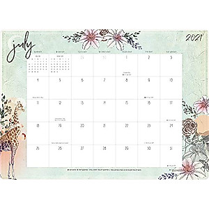 PAPAYA 2021 Desk Pad Calendar (17-Month Aug 2020 - Dec 2021, 18.75" x 13.5")