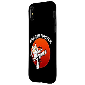 iPhone X/XS Funny Shiba Inu Uni Dog Red Holey Karate Master Japan Love Case