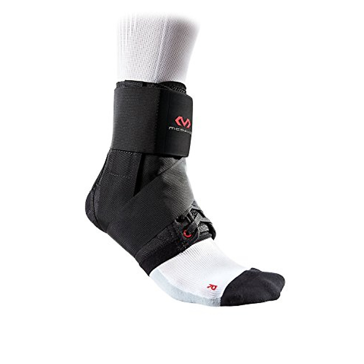 McDavid Ankle Brace with Straps, Maximum Support, Comfortable Compression & Breathable Design