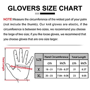 Andiker Winter Knit Gloves, Men Women Touch Screen Cold Weather Gloves, Full Finger Soft Warm Anti Slip Gloves for Hiking, Fishing, Cycling (black, L)