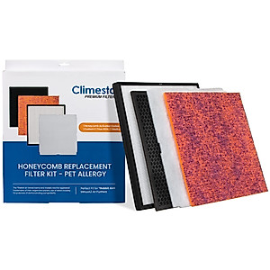 Climestar Honeycomb Filter Kit Compatible Replacement for SPA-700A SPA-780A Air Purifiers - Pet (Set of 4 Filters)