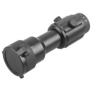 Vector Optics 5X Tactical Maginifier with Flip-to-Side Detach Quick Release QD Picatinny Mount and Flip-up Scope Lens Cover for Red Dot Reflex Sight (Matte Black)