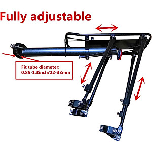 COMINGFIT 180lbs Capacity Solid Bearings Universal Adjustable Bicycle Luggage Cargo Rack