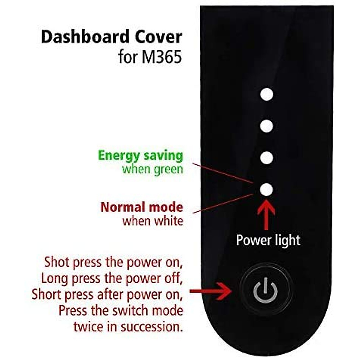 WELLSTRONG Electric Scooter Dashboard Protection Cover Silicone Transparent Waterproof Dust-Proof Protective Cover Replacement for Xiaomi Mijia M365/pro