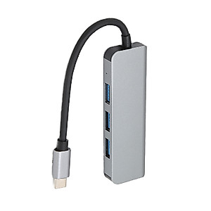 Multi-Port USB Type-C Hub,Mini 4 in 1 Multi Splitter Docking Station for Laptops,3 USB2.0 Ports,1 USB3.0 Port,5Gbps,Connect Mouse/Keyboard/Camera/Card Reader/Disk