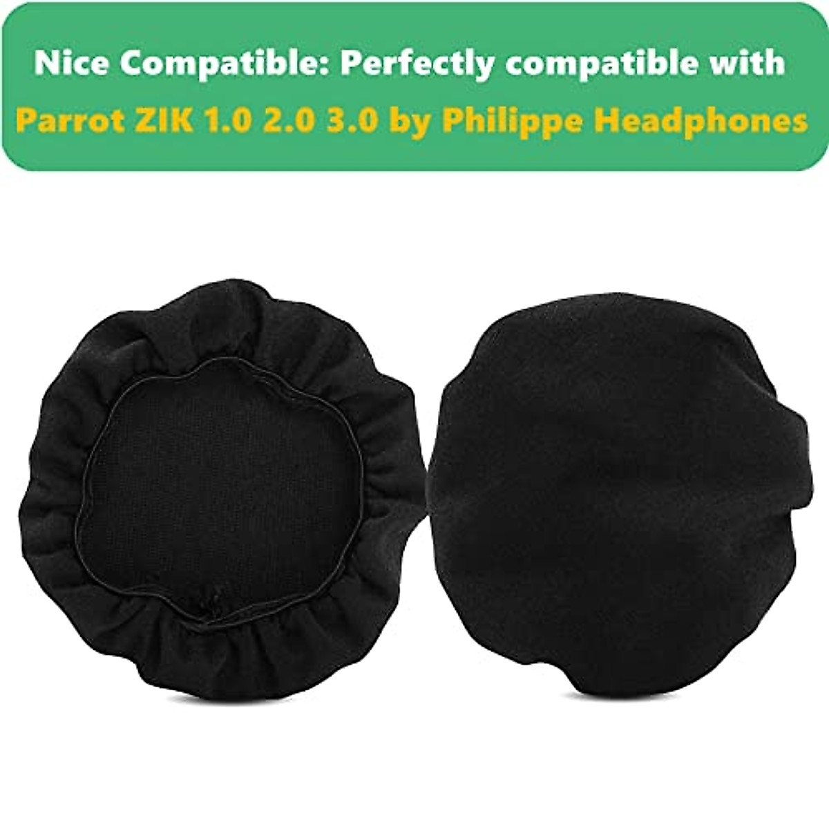 TaiZiChangQin 4 Pcs Stretch Sweat Absorption Ear Pads Covers Compatible with Parrot ZIK 1.0 2.0 3.0 by Philippe Headphone