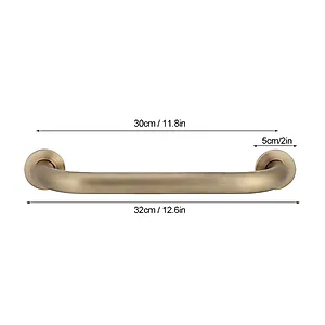 Bathtub Hand Bar, Shower Grab Bars Bearing 60kg / 132.3lb Antique Brass 30cm Brushed Surface Light Luxury Style for Kitchen for Bathroom for Bathtub