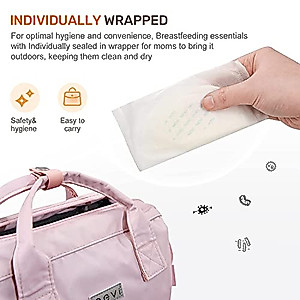 NCVI Nursing Pads Disposable, Breast Pads for Breastfeeding, Ultra Thin & Soft, Portable Nipple Pads, Leak-Proof, Super Absorbent, Keep Dry Nipple Pads, 100 Count